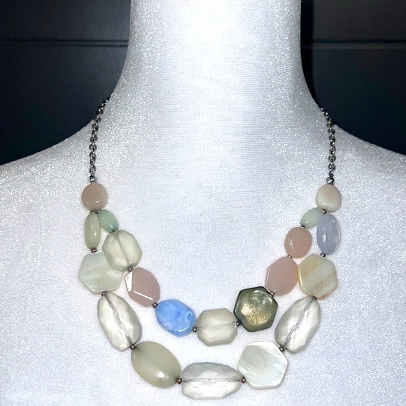 LOFT | Jewelry | Loft Stone Necklace Two Tier | Poshmark